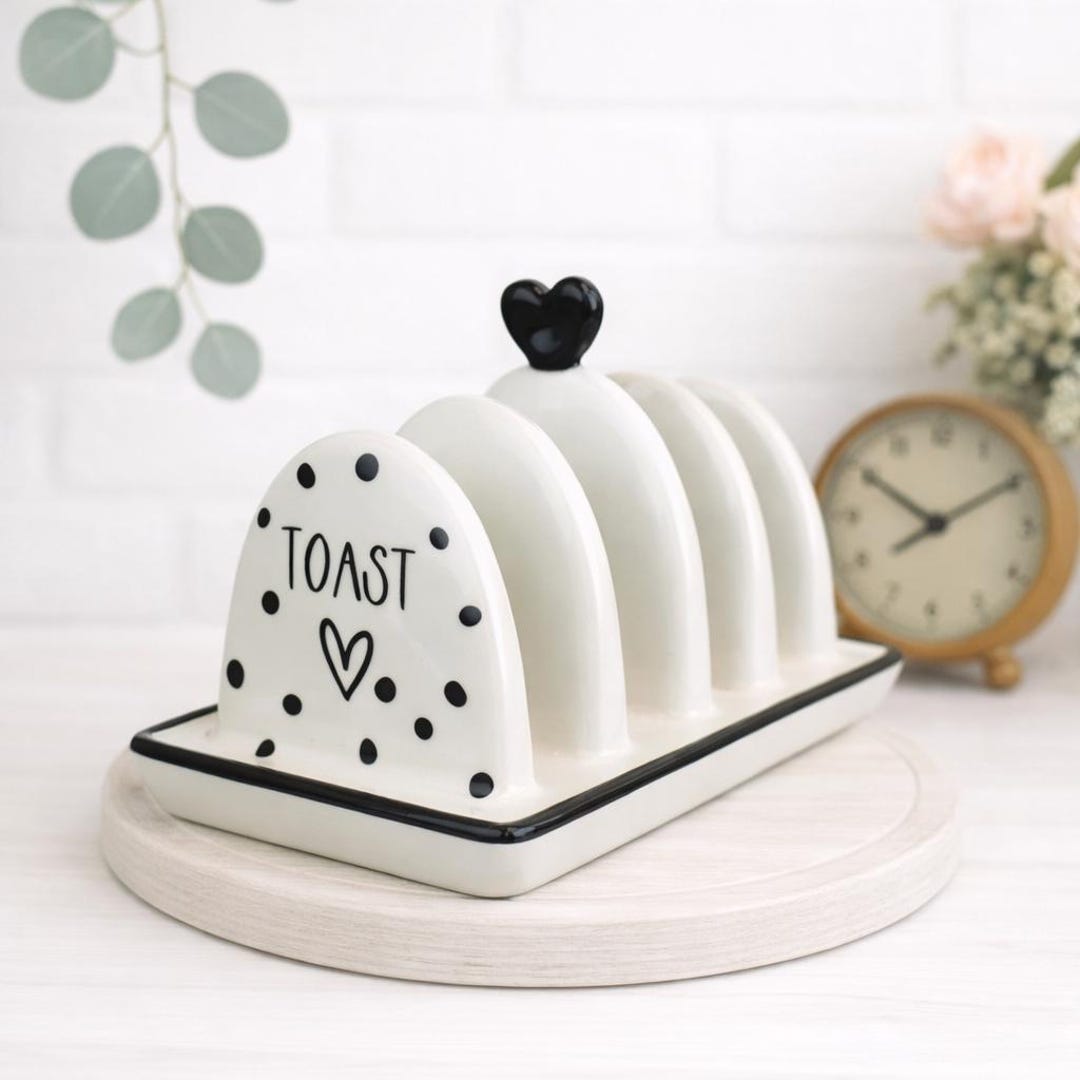 Toast Rack, Black and White Kitchen Decor, Breakfast Table Accessories ...