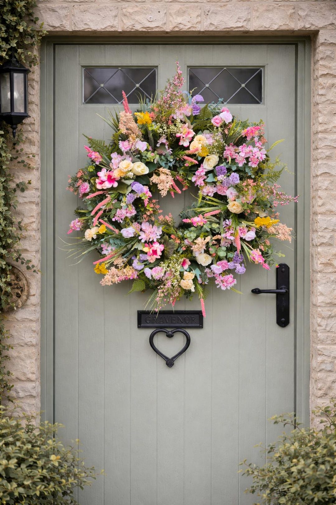 Easter Wreath, Oversized Luxury Wreath for Front Door, Spring Decor ...