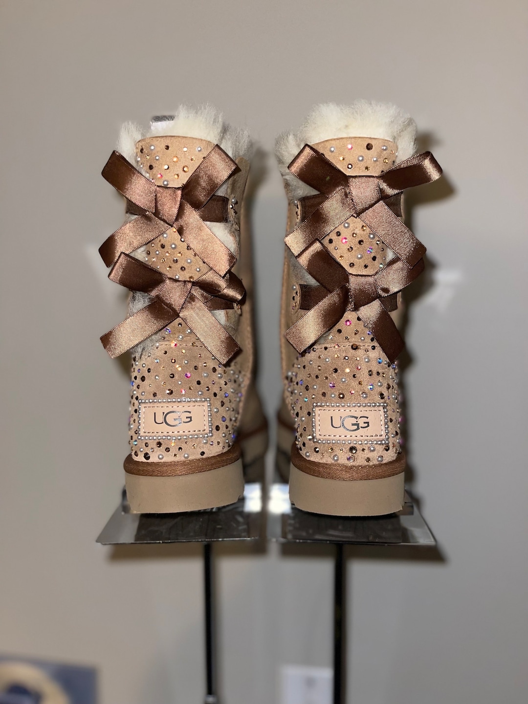 Custom Bling Ugg Boots Bailey Bows - Etsy