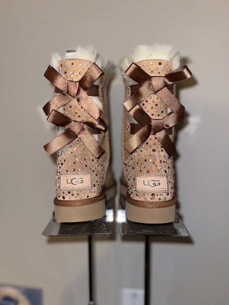 Custom Bling Ugg Boots Bailey Bows - Etsy