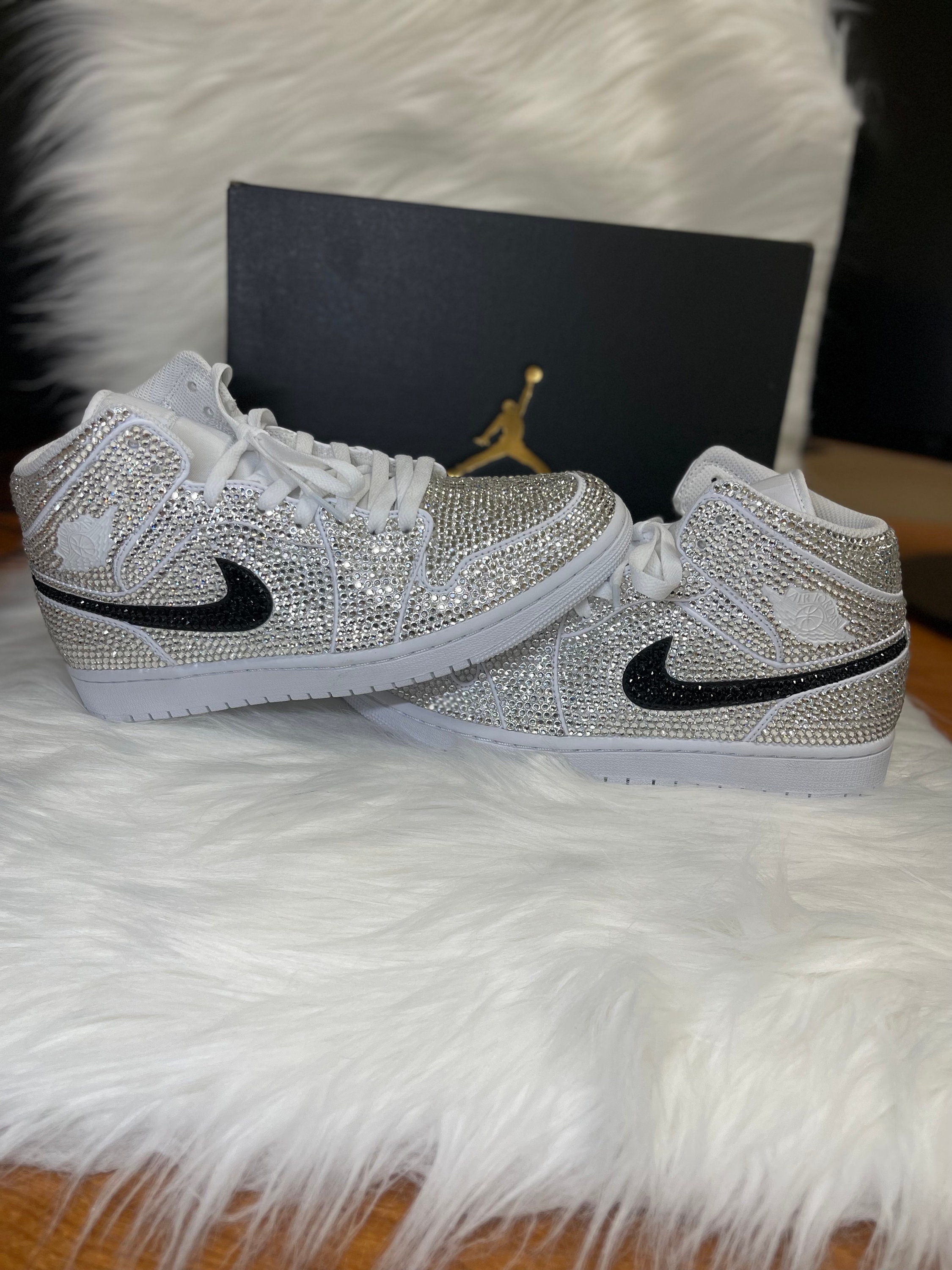 Blinged Custom Jordan 1’s - Etsy