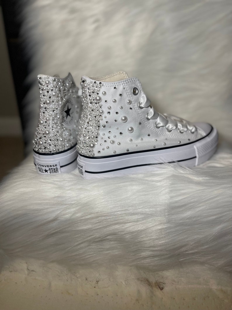 Custom Bling Platform Converse - Etsy