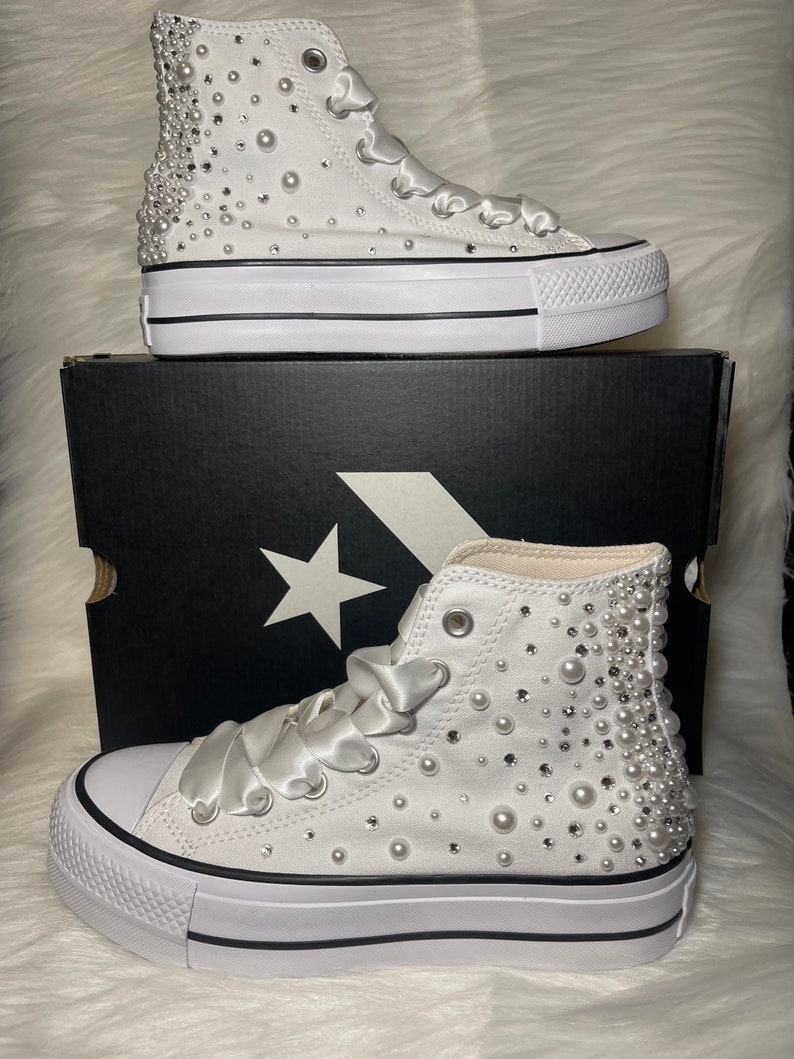 Custom Bling Platform Converse - Etsy