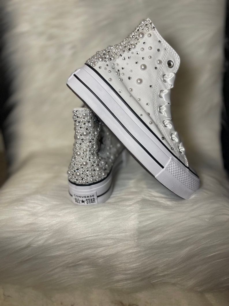 Custom Bling Platform Converse - Etsy