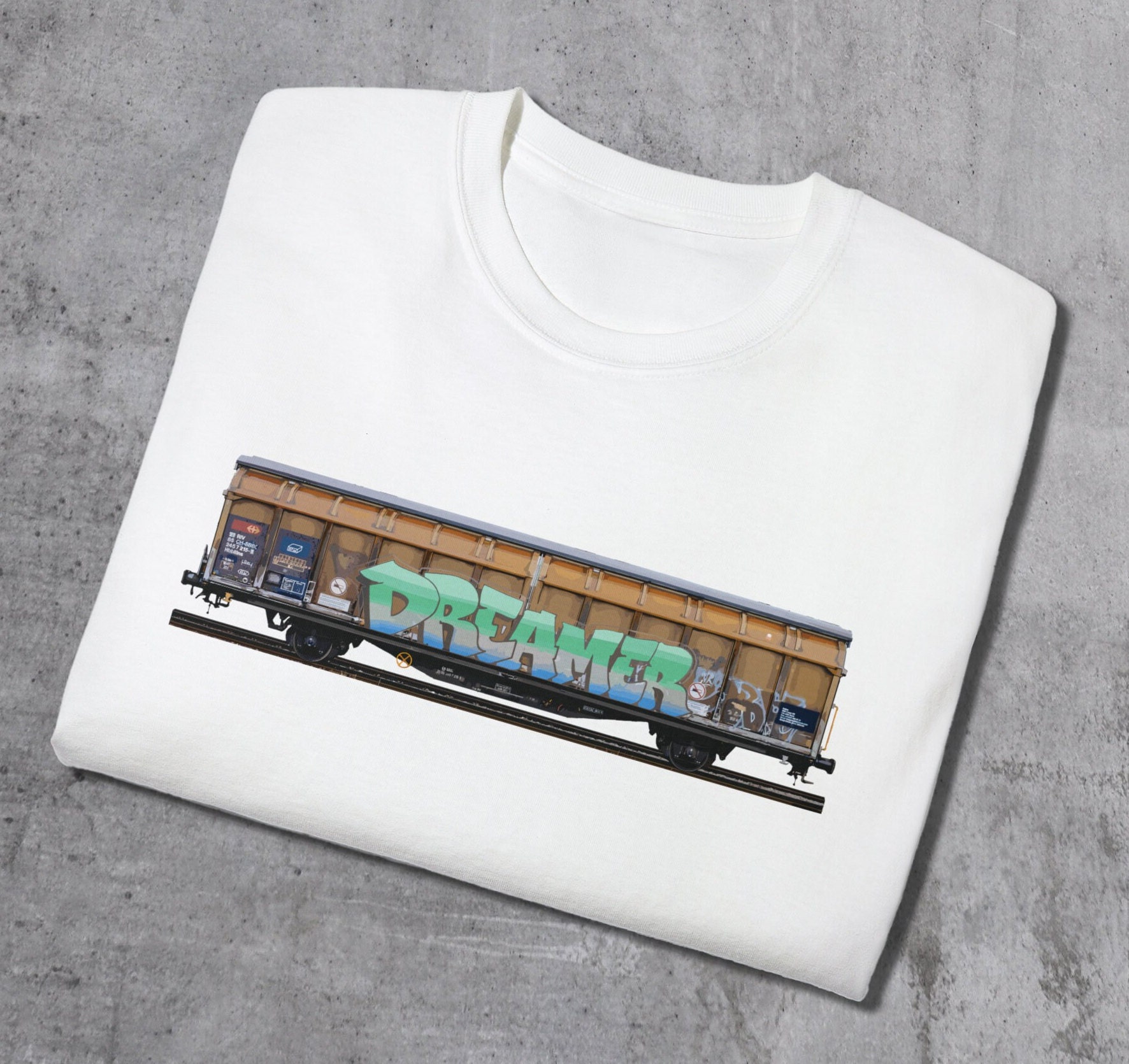Dreamer Graffiti on Freight Train Unisex Ultra Cotton T-shirt, 2000 P ...