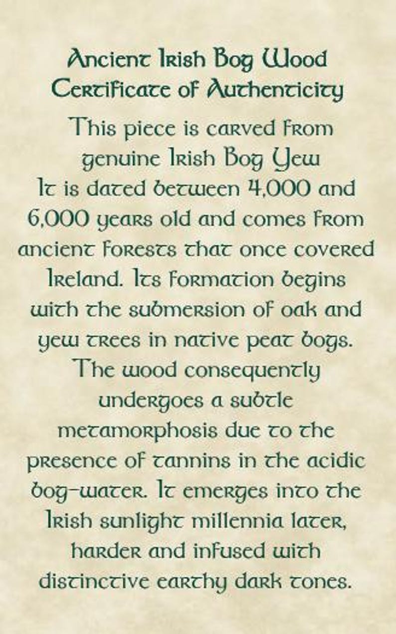 Bog Yew Wood Pendant: Ancient Celtic Irish Necklace - Etsy