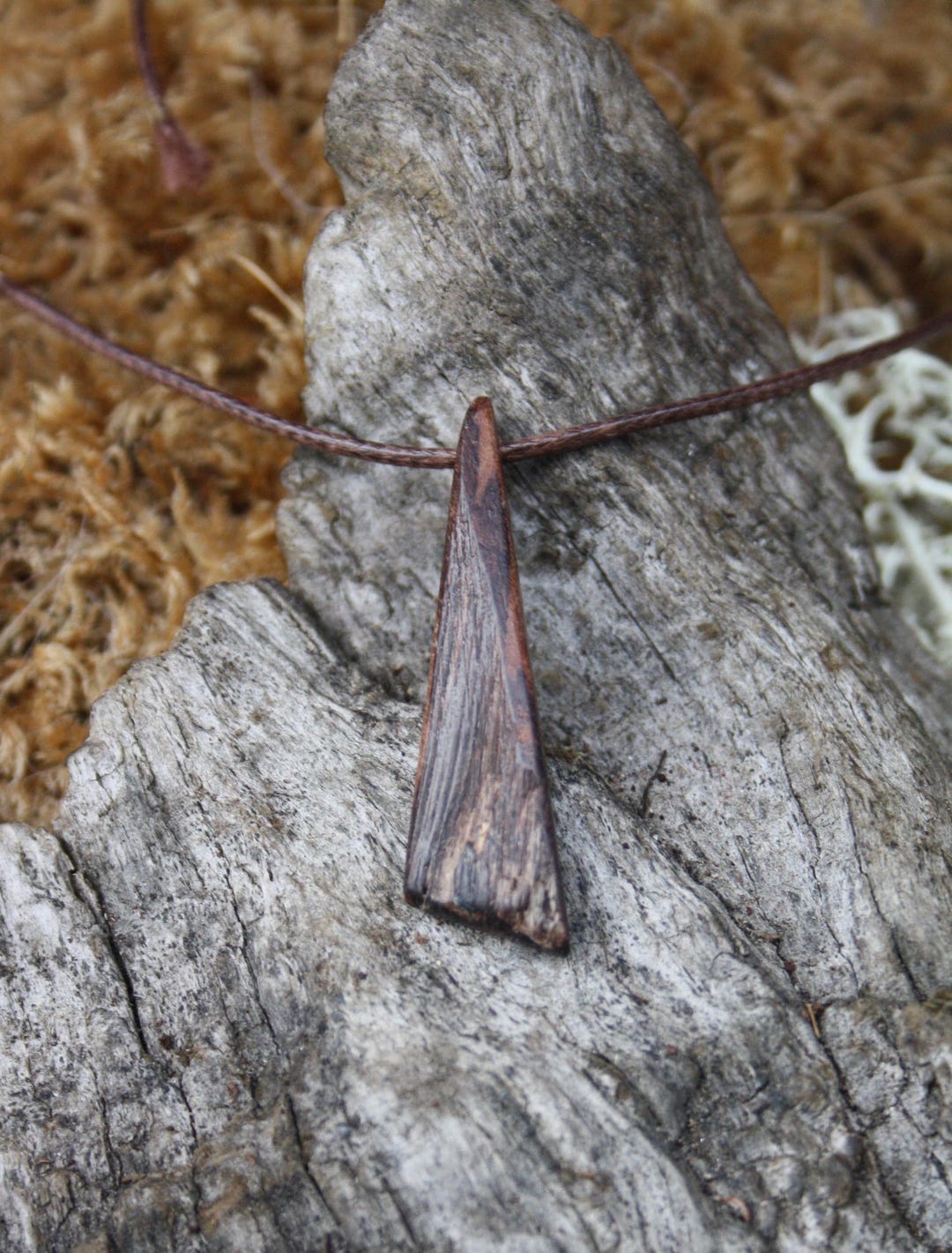Irish Bog Yew Wood Pendant: Ancient Celtic Necklace Gift - Etsy
