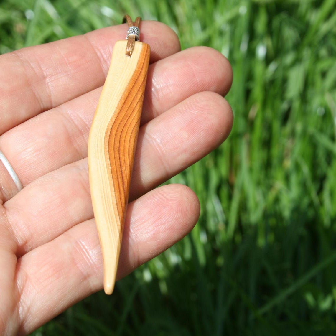 Handmade Yew Wood Pendant: Celtic Tree Wisdom Necklace, Irish Jewelry ...