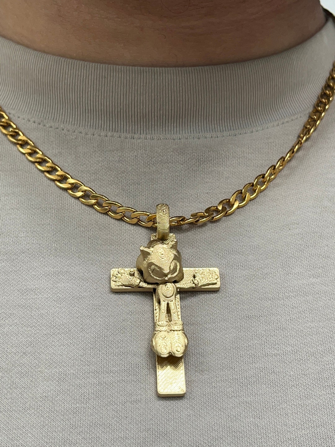 Sonic the Hedgehog Crucifix 3D Printed Pendant for Necklaces, Chains ...