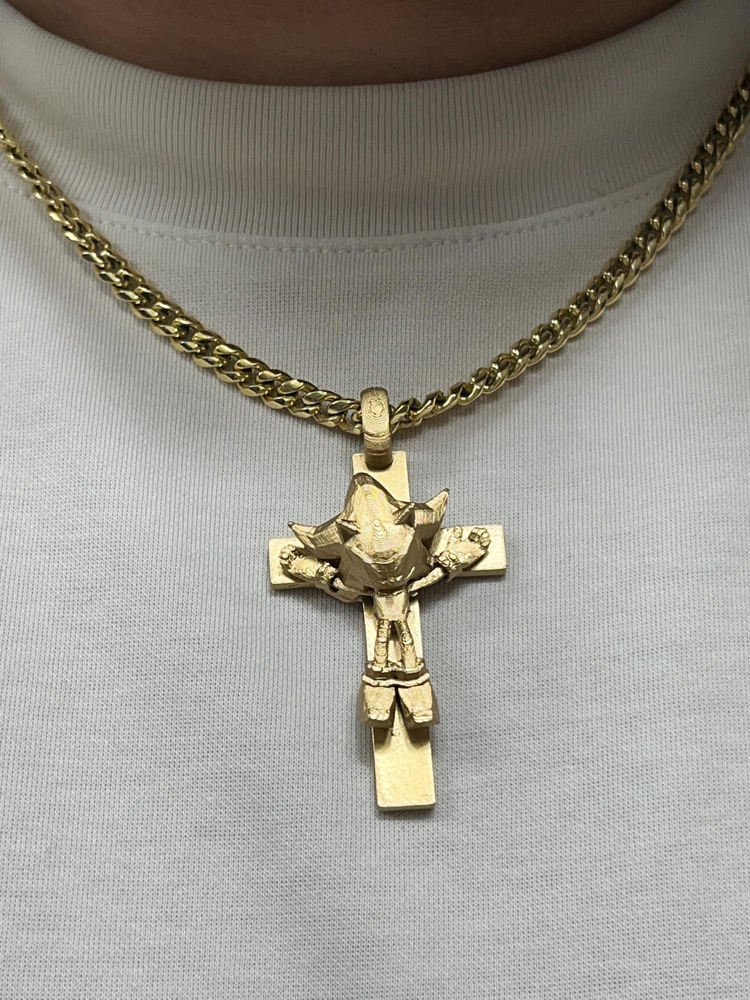 Shadow the Hedgehog Crucifix Pendant for Necklaces 3D Printed, Chains ...