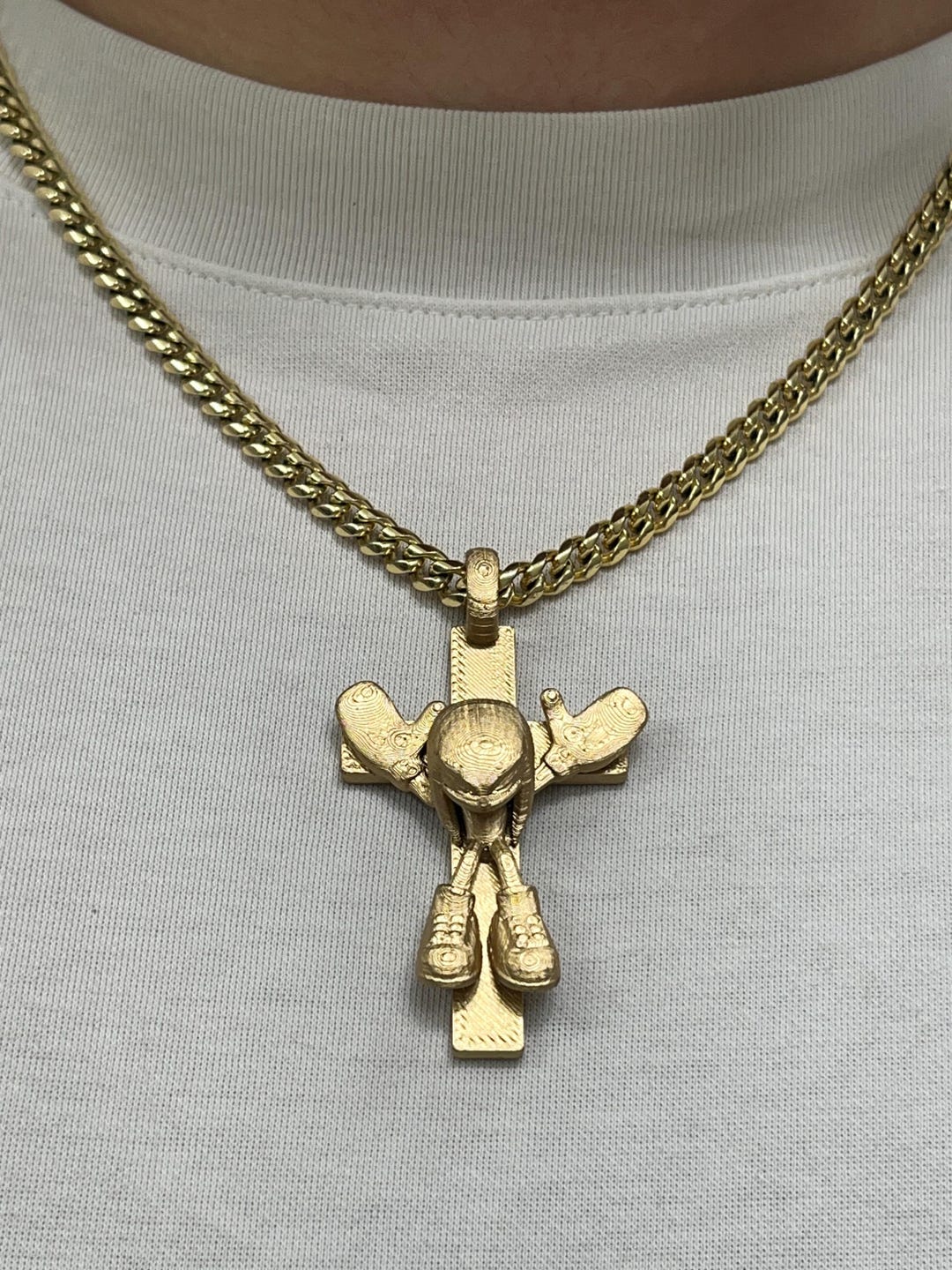 Knuckles the Echidna Crucifix 3D Printed Pendant For Necklaces, Chains ...