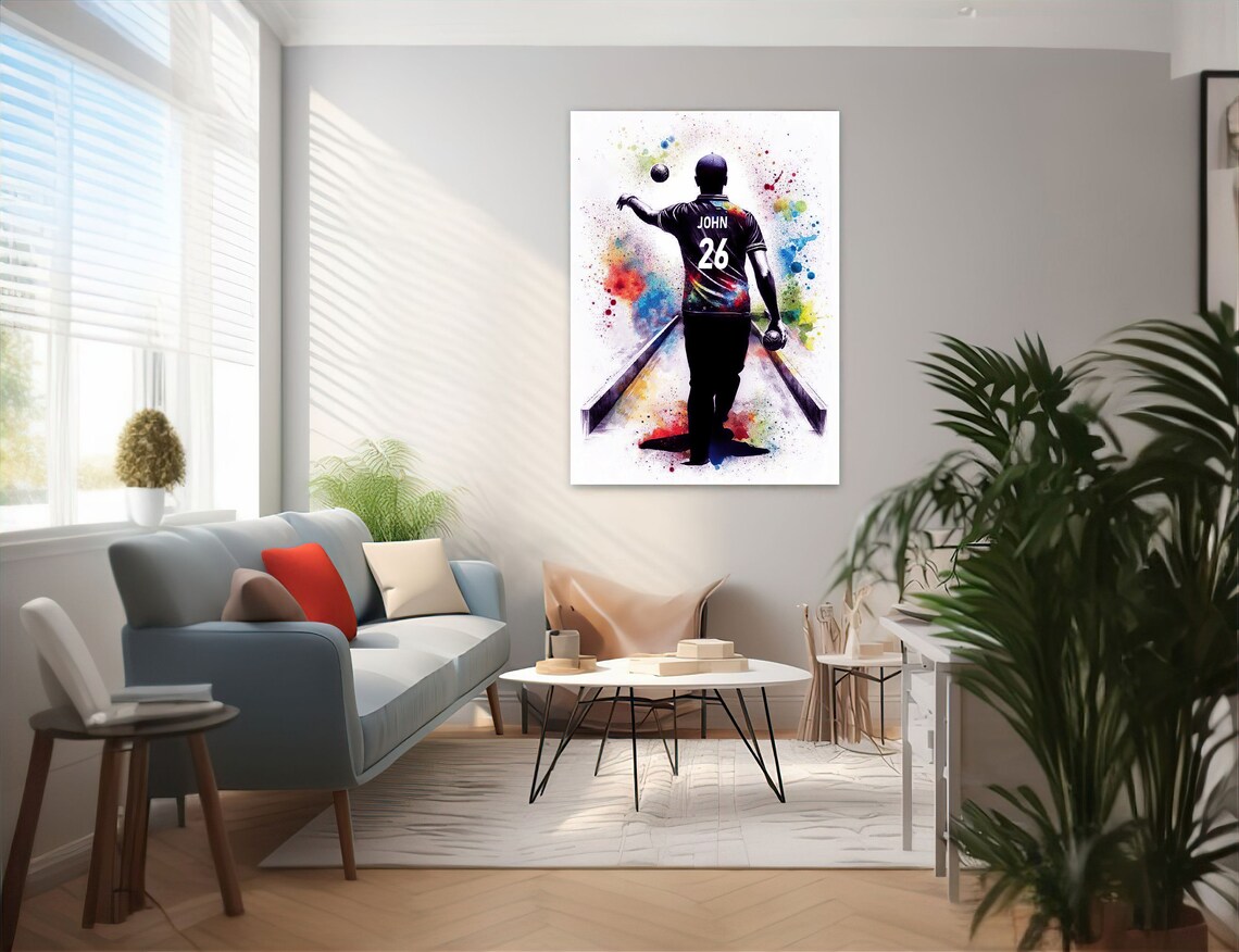 Personalized Pétanque Player Poster | Customizable Man Poster ...