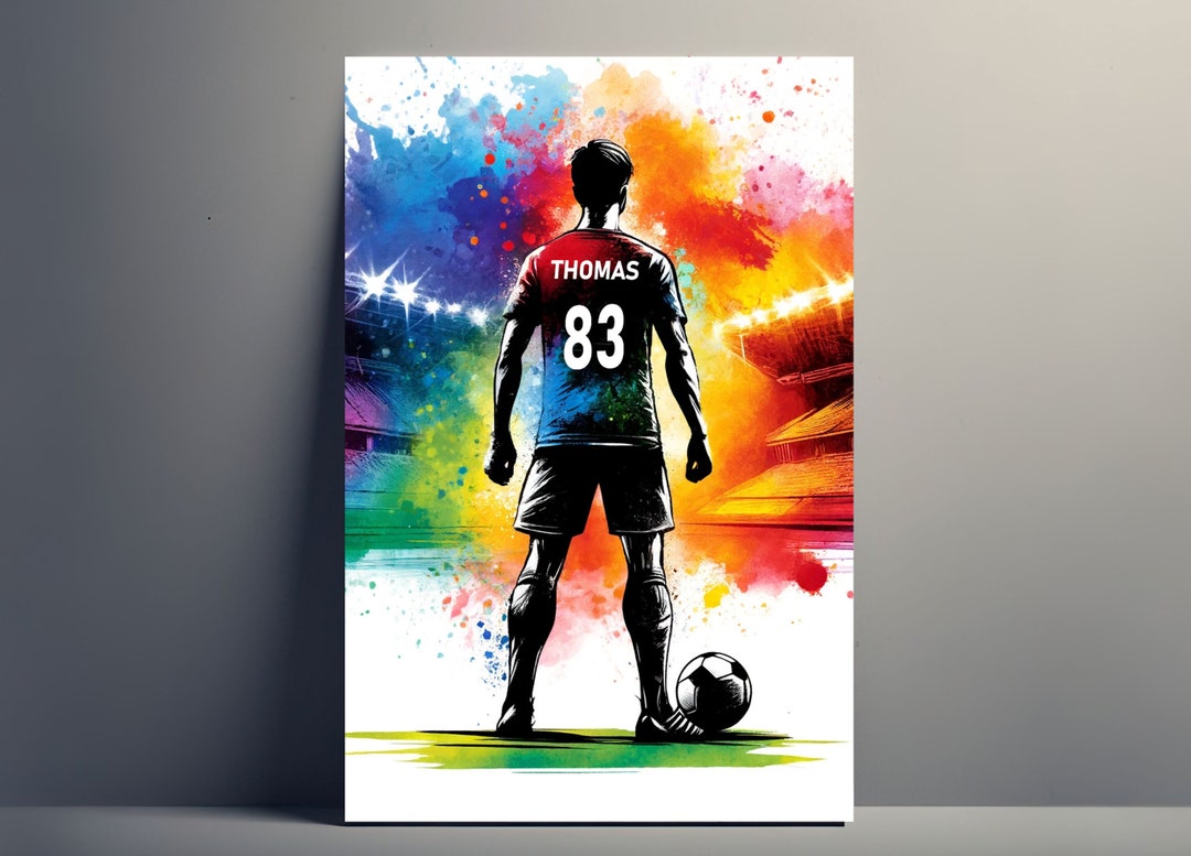 Personalized Football Player Poster | Customizable Football Poster ...