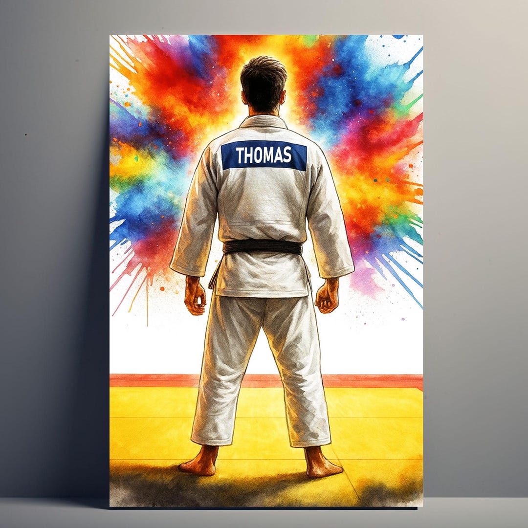 Personalized Judo Poster – Customizable Judo Decoration for Men With ...