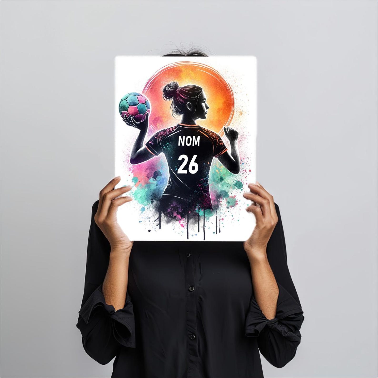 Personalized Handball Player Poster | Customizable Girl Poster ...