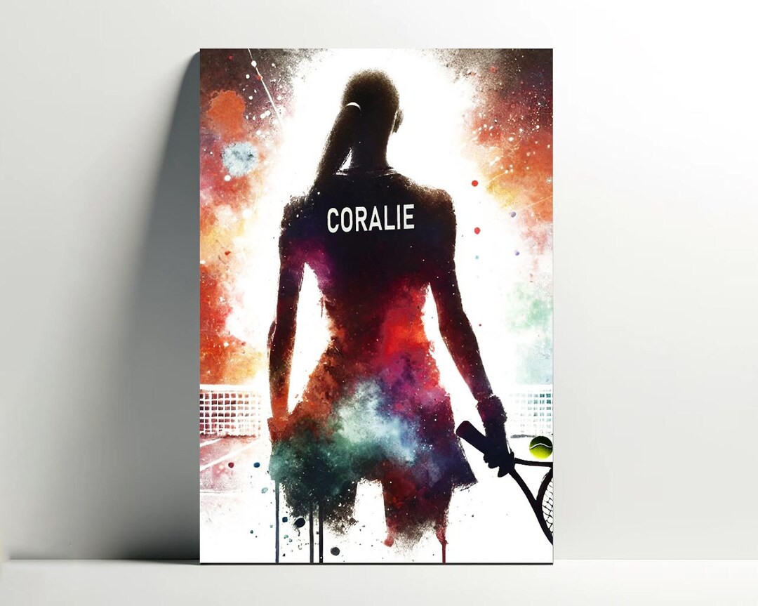 Personalized TENNIS Poster | Customizable Girl Poster, Gift Idea for ...