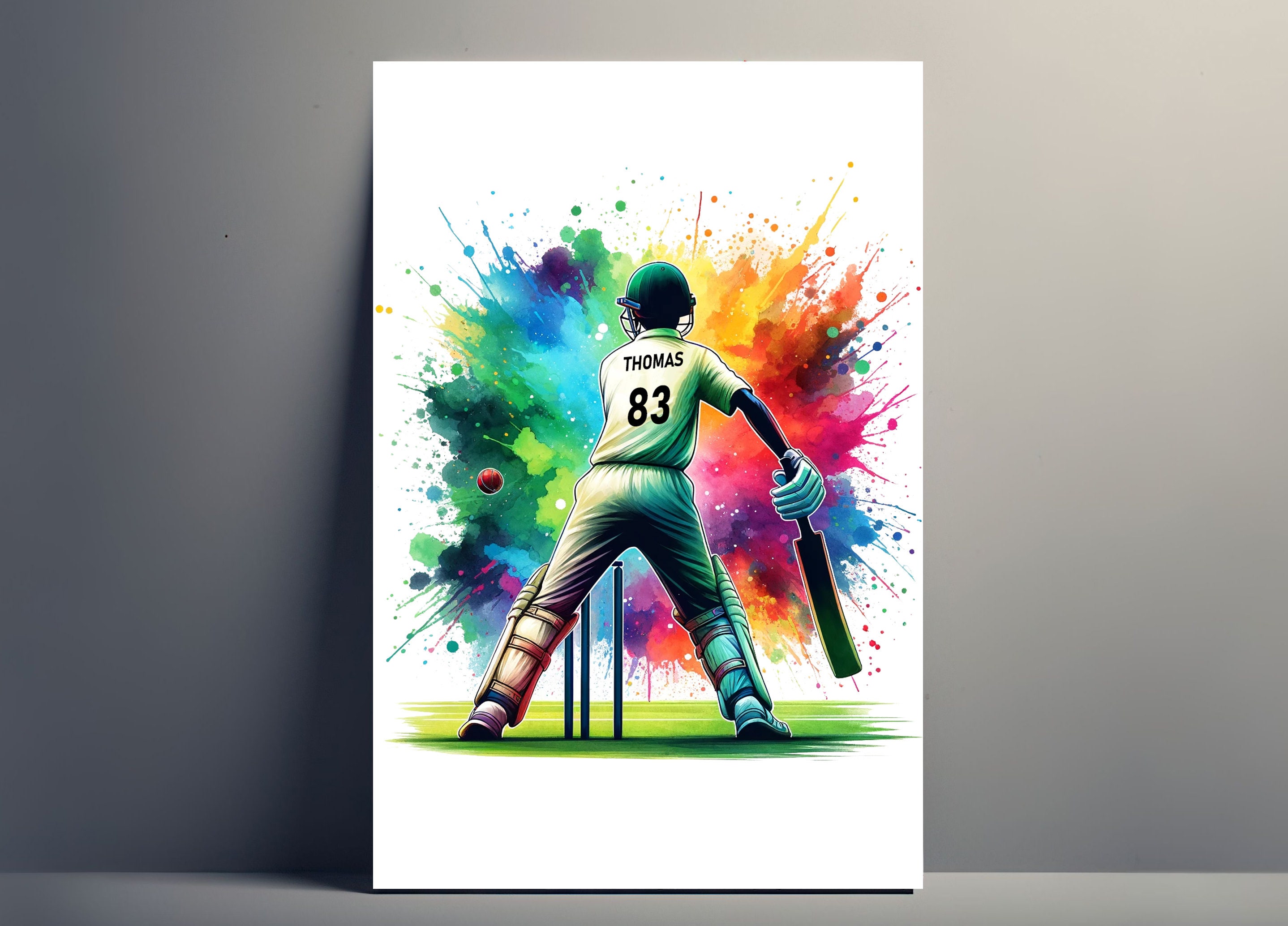 Personalized Cricket Poster | Customizable Cricket Boy Poster, Sports ...