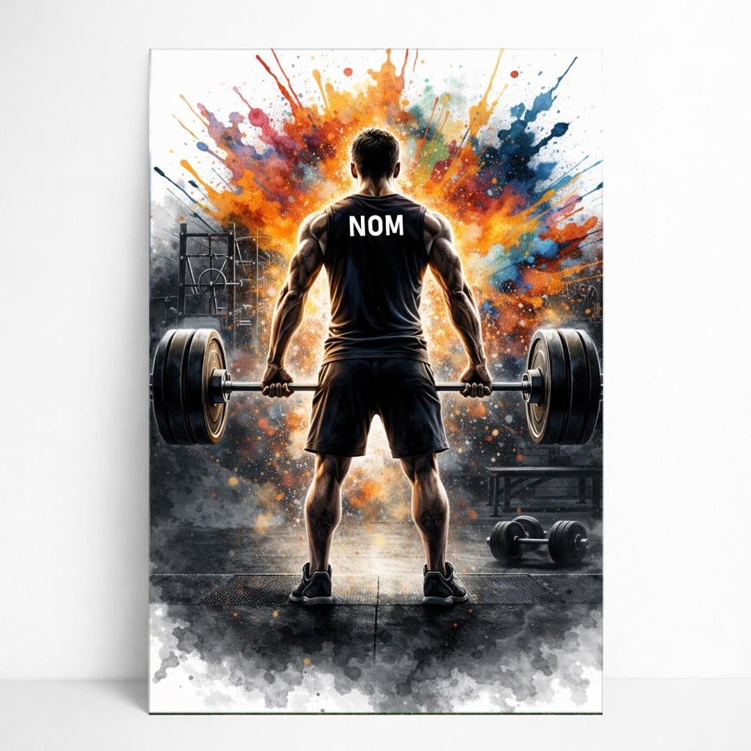 Personalized Bodybuilding Poster With Name – Custom-made Sports Poster ...