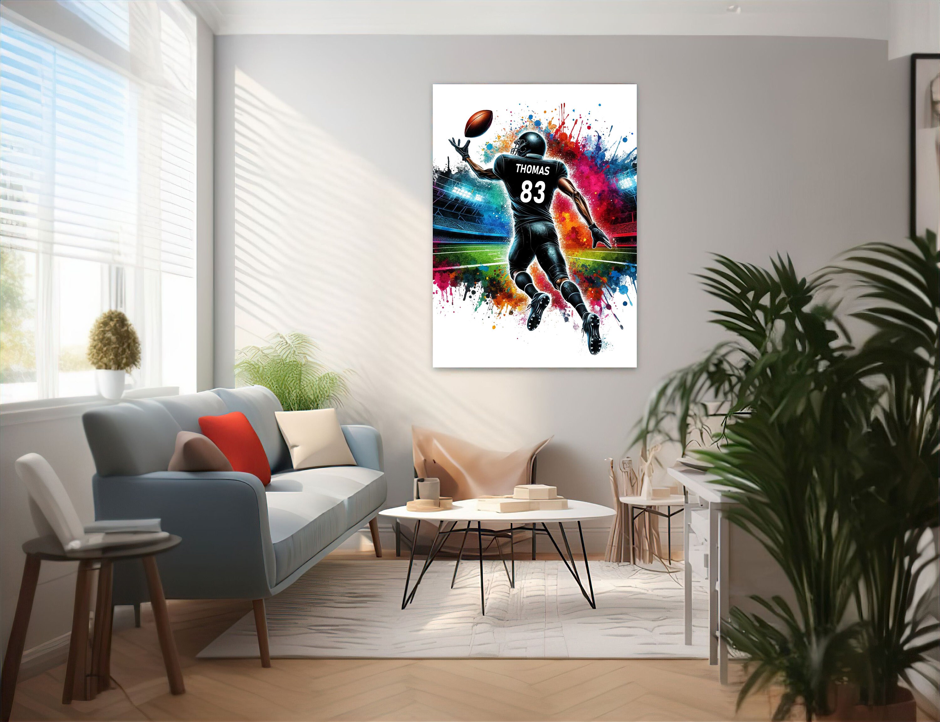 Personalized Poster American Football Player | Customizable NFL Poster ...