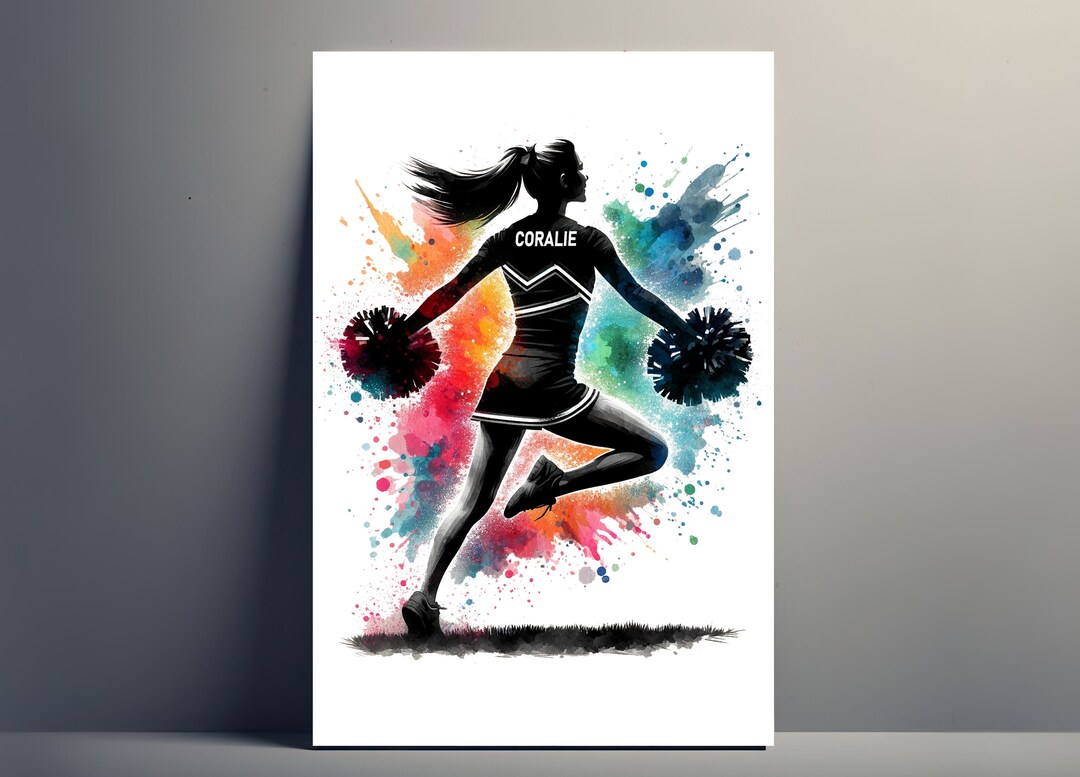 Personalized Cheerleader Poster | Cheerleading Poster Customizable ...