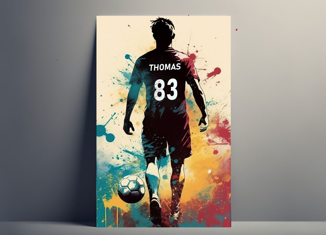 Affiche Personnalisée Footballeur | Poster de Foot Personnalisable ...