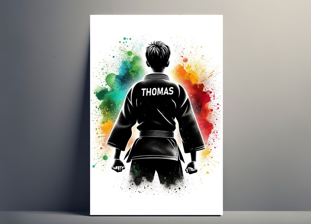 Personalized Judo Poster Customizable Boy Martial Arts Poster, Child ...