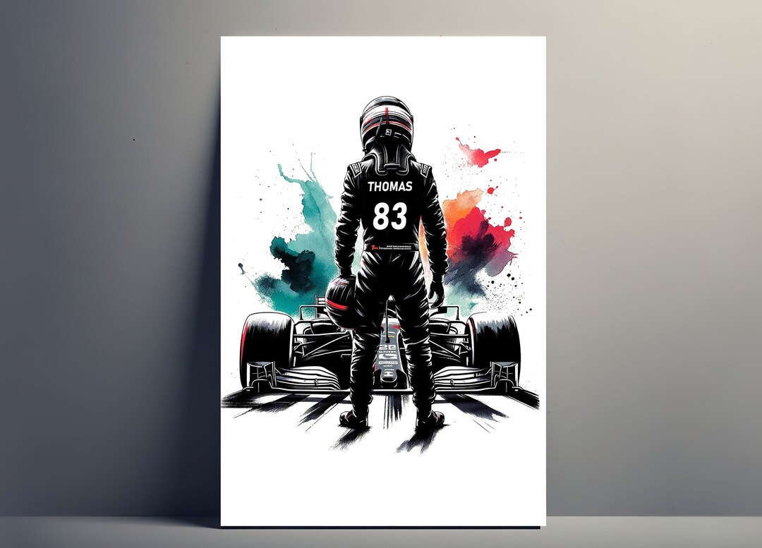 Personalized Formula 1 Driver Poster Poster Customizable Illustration ...