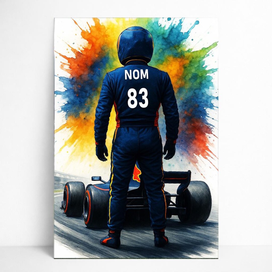 Personalized F1 Driver Poster – Customizable Formula 1 Gift With Name ...