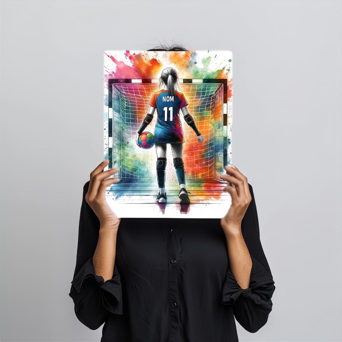 Personalized Handball Player Poster | Customizable Girl Poster ...
