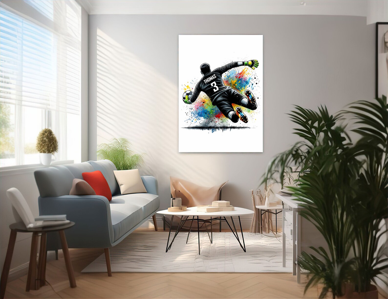 Personalized Football Poster | Customizable Goalkeeper Poster, Canvas ...