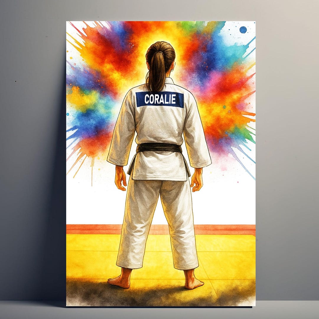 Personalized Judo Poster – Customizable Judo Decoration for Women With ...