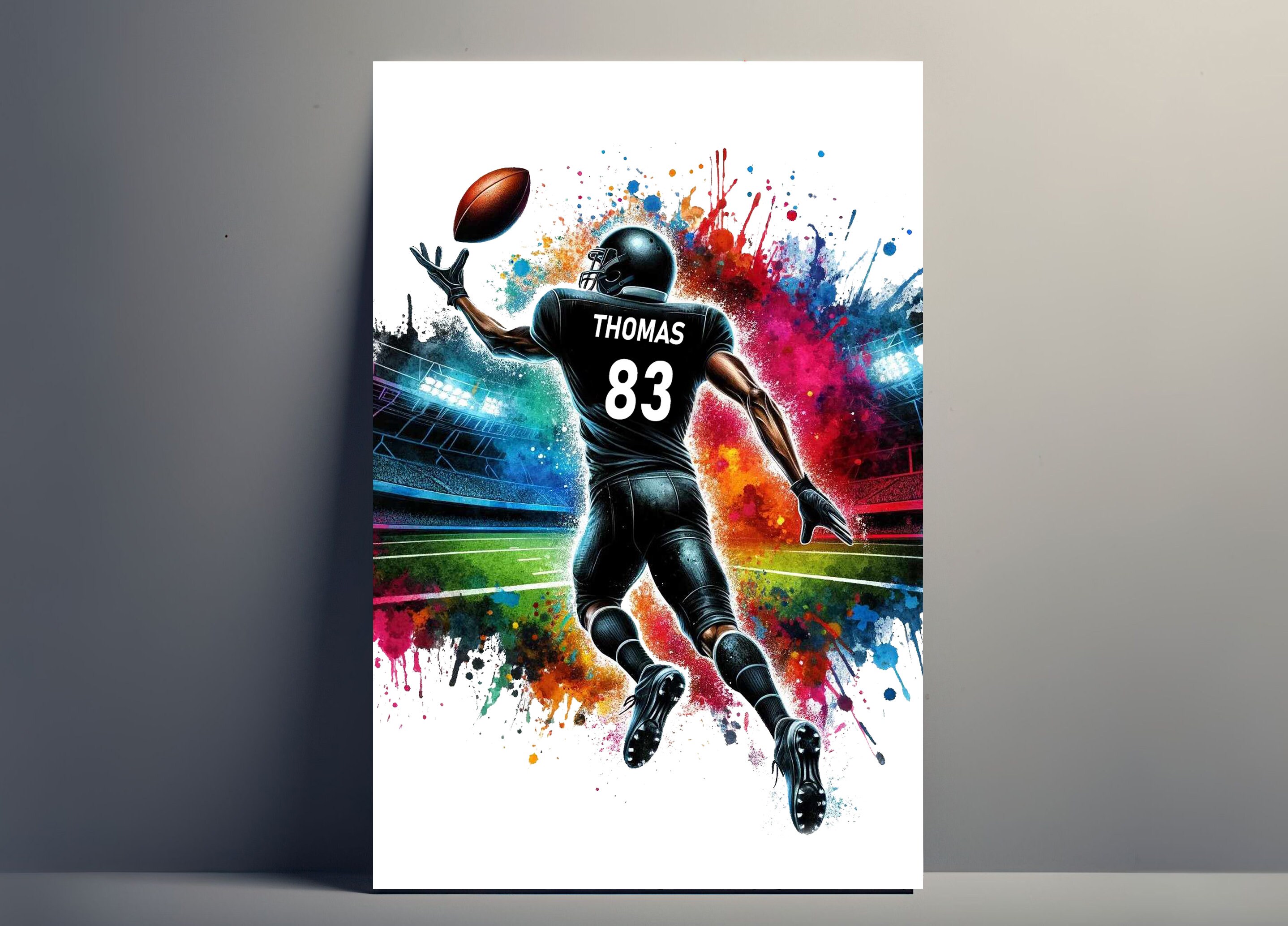 Personalized Poster American Football Player | Customizable NFL Poster ...