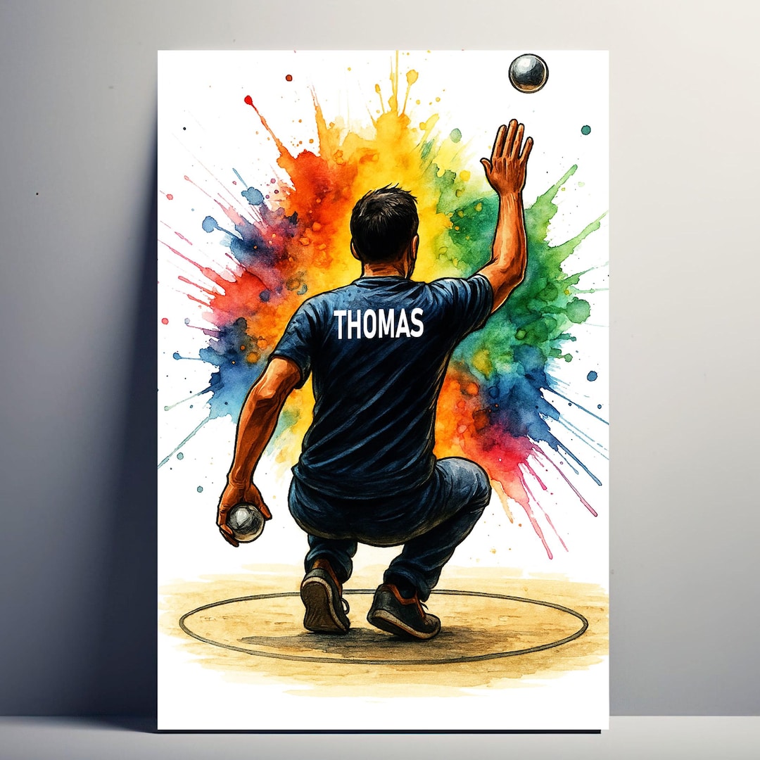 Personalized Pétanque Poster – Customizable Pétanque Gift for Men With ...