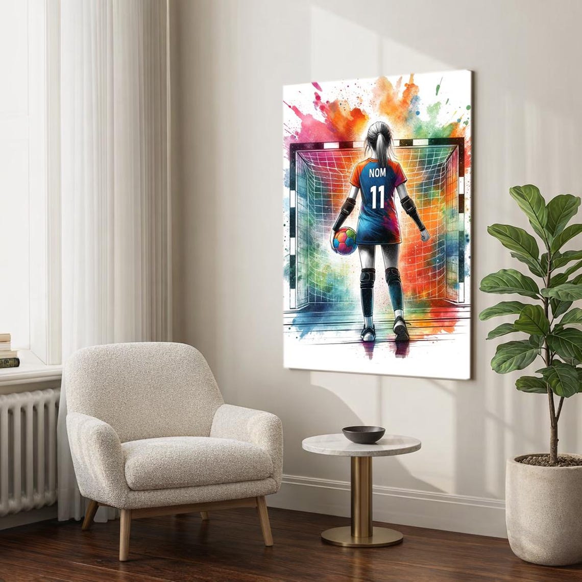 Personalized Handball Player Poster | Customizable Girl Poster ...