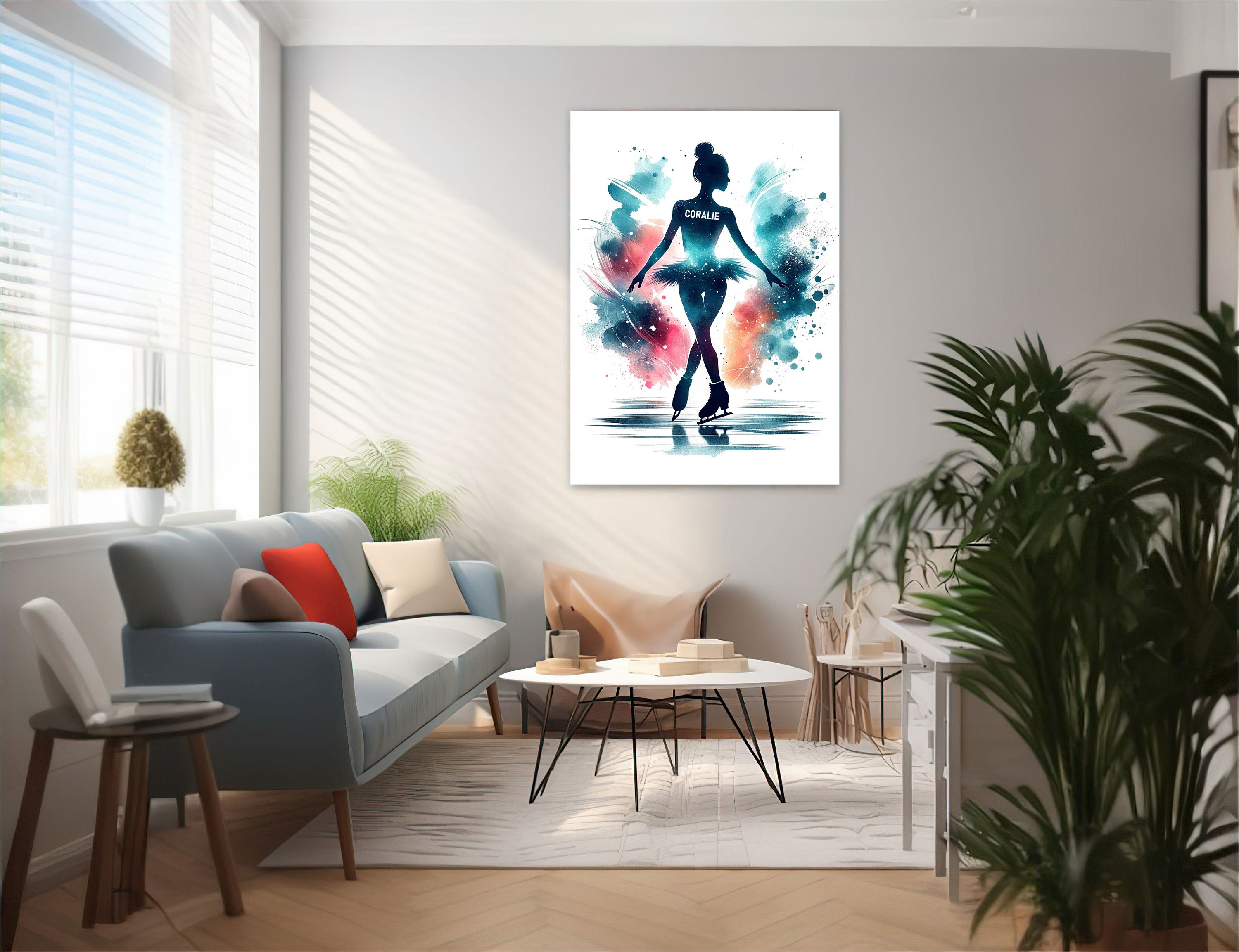 Personalized Figure Skating Poster | Customizable Women's Skating ...
