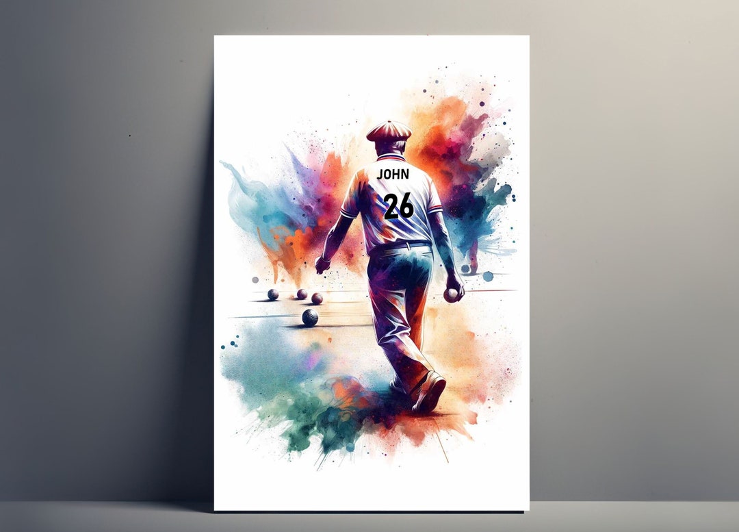 Personalized Pétanque Player Poster Customizable Grandfather Poster ...