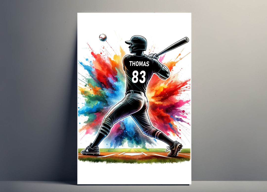 Personalized Baseball Poster | Customizable Men's Baseball Poster ...