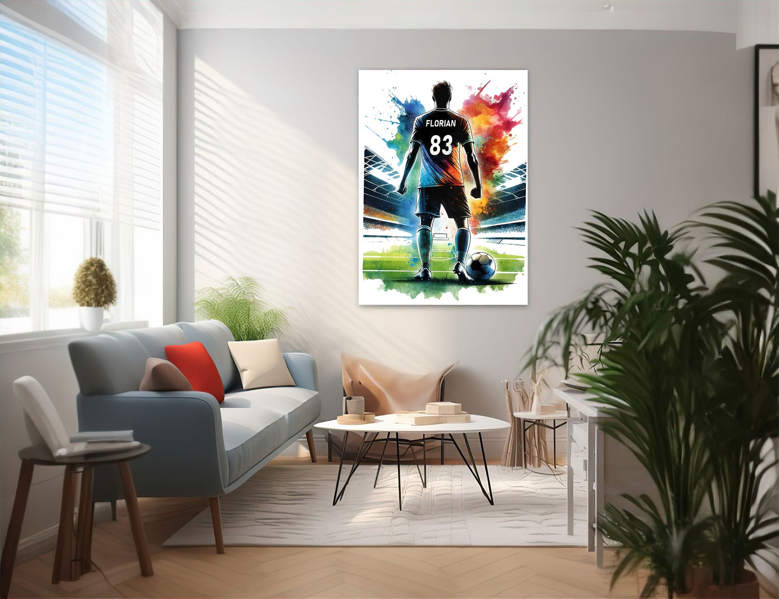 Personalized Football Player Poster | Customizable Men's Soccer Poster ...
