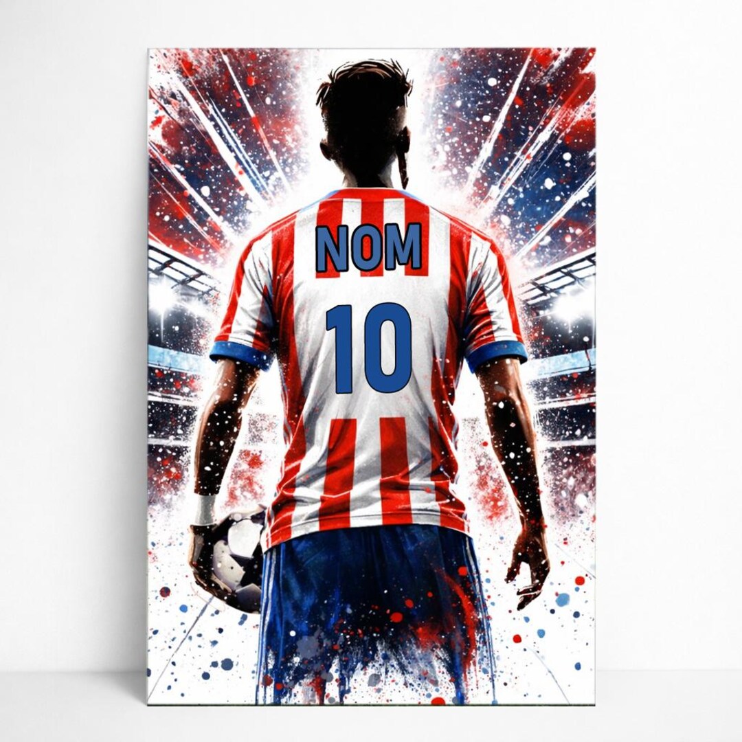 Personalized Poster With Name and Number – Madrid Football Player ...