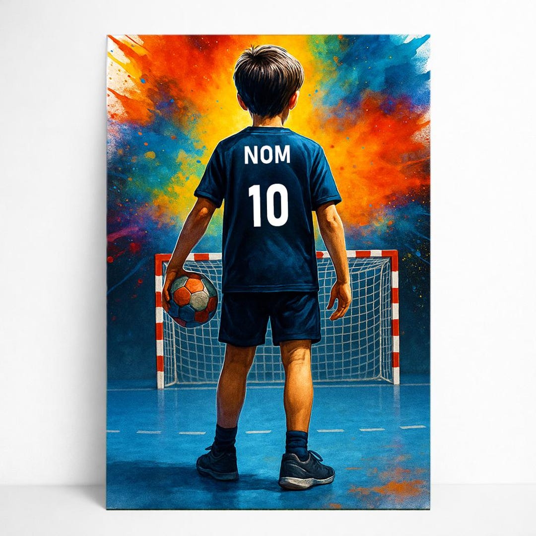 Personalized Handball Player Poster for Boys – Handball Gift for Men ...