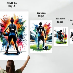 Personalized Poster American Football Player | Customizable NFL Poster ...