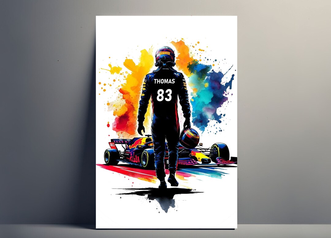 Personalized Formula 1 Driver Poster Poster Customizable Illustration ...