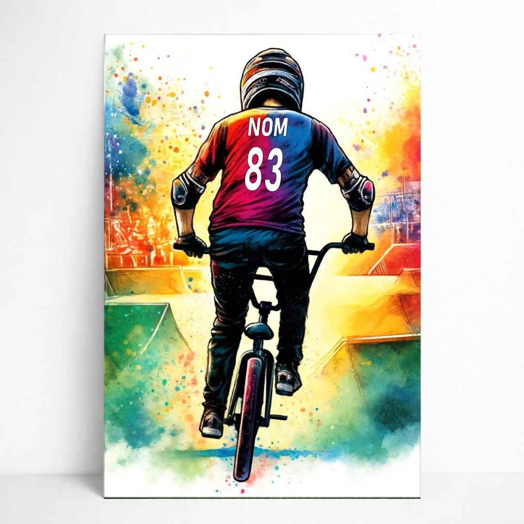 Personalized BMX Poster | Customizable Bike Poster for Men ...