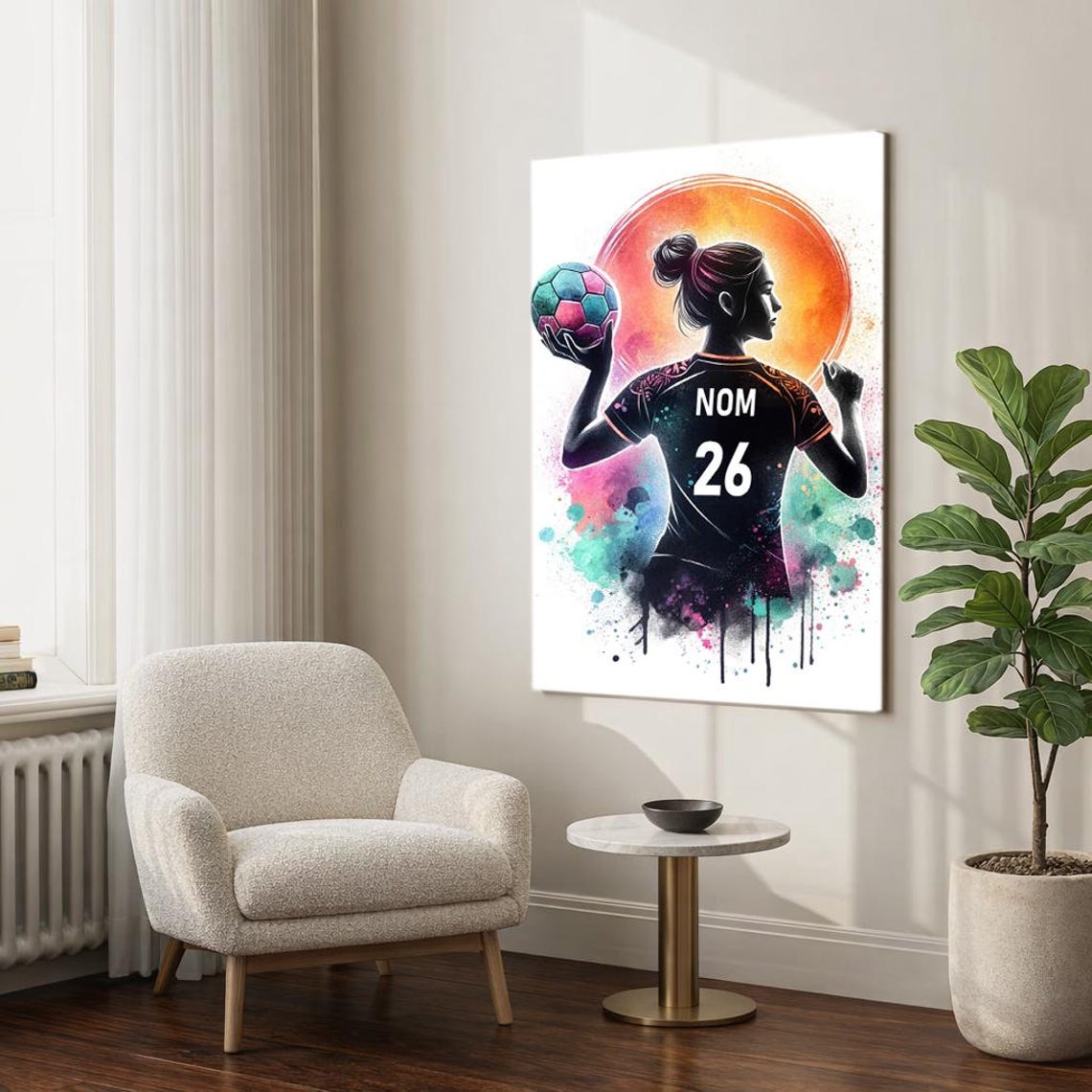 Personalized Handball Player Poster | Customizable Girl Poster ...