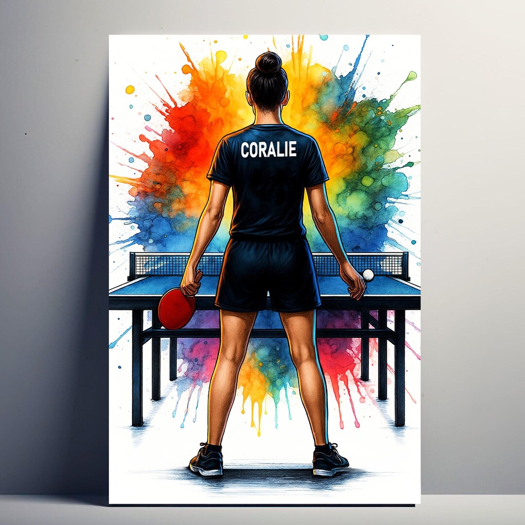 Personalized Ping-pong Poster – Customizable Table Tennis Gift for ...