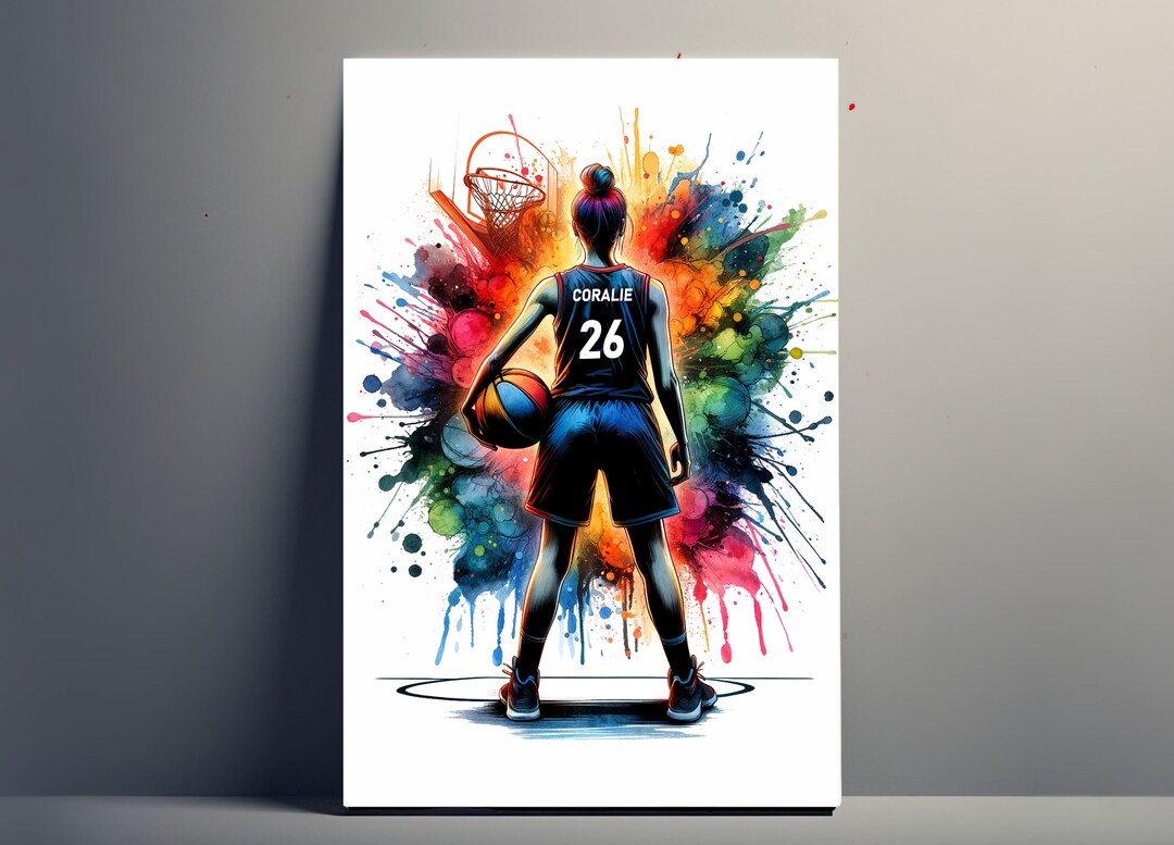 Personalized Basketball Poster Customizable Basketball - Etsy