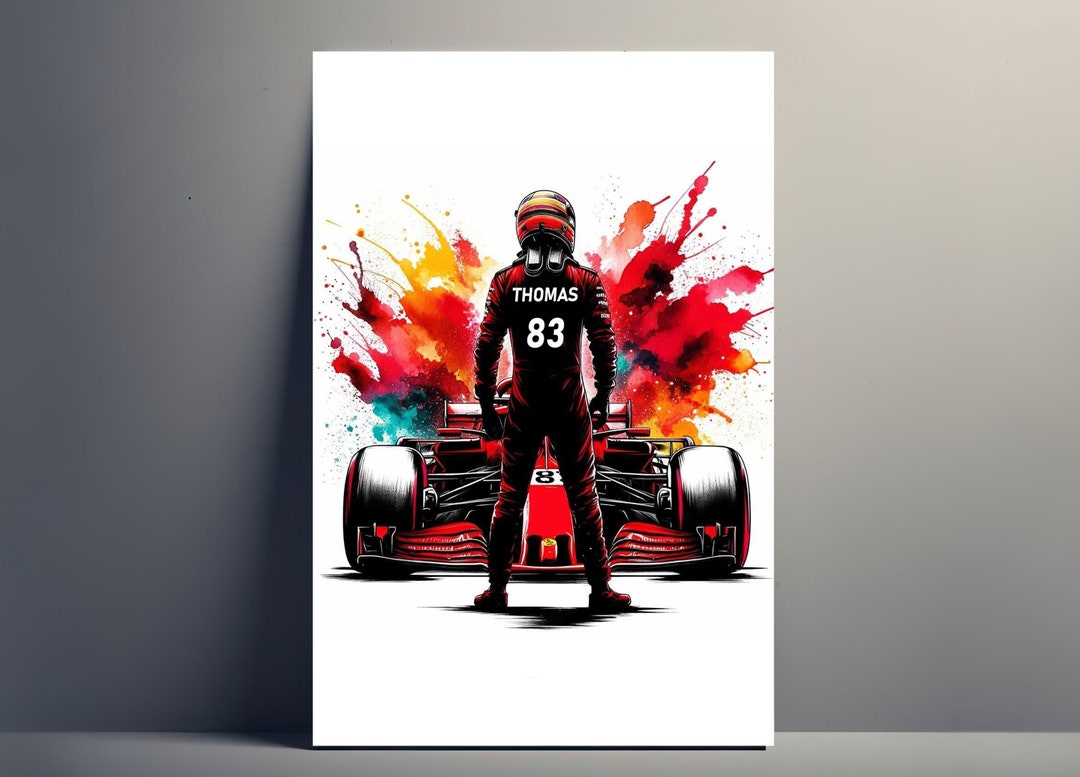 Personalized Formula 1 Driver Poster Poster Customizable Illustration ...
