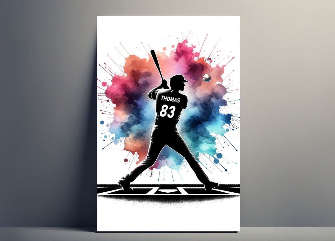 Personalized Baseball Poster Customizable Men's Baseball Poster, Fan ...