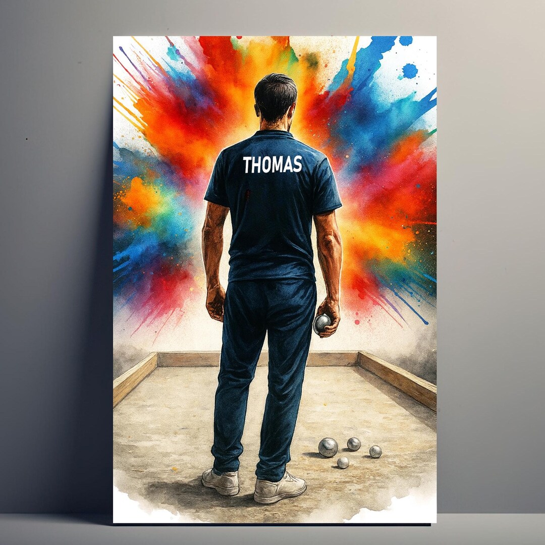 Personalized Petanque Poster – Customizable Petanque Decoration for Men ...