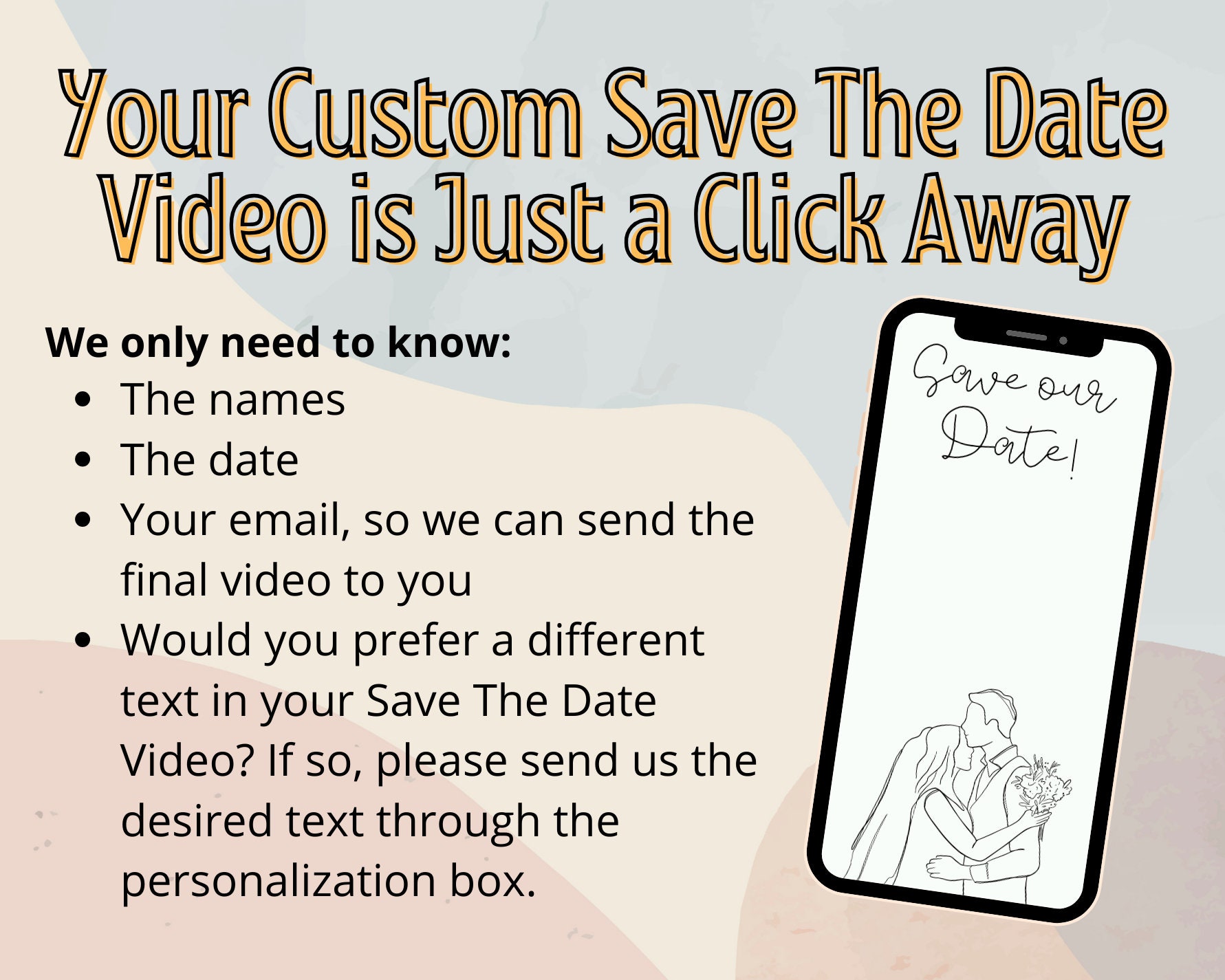 Video Save the Date WITH MUSIC Custom Wedding Invitations - Etsy België